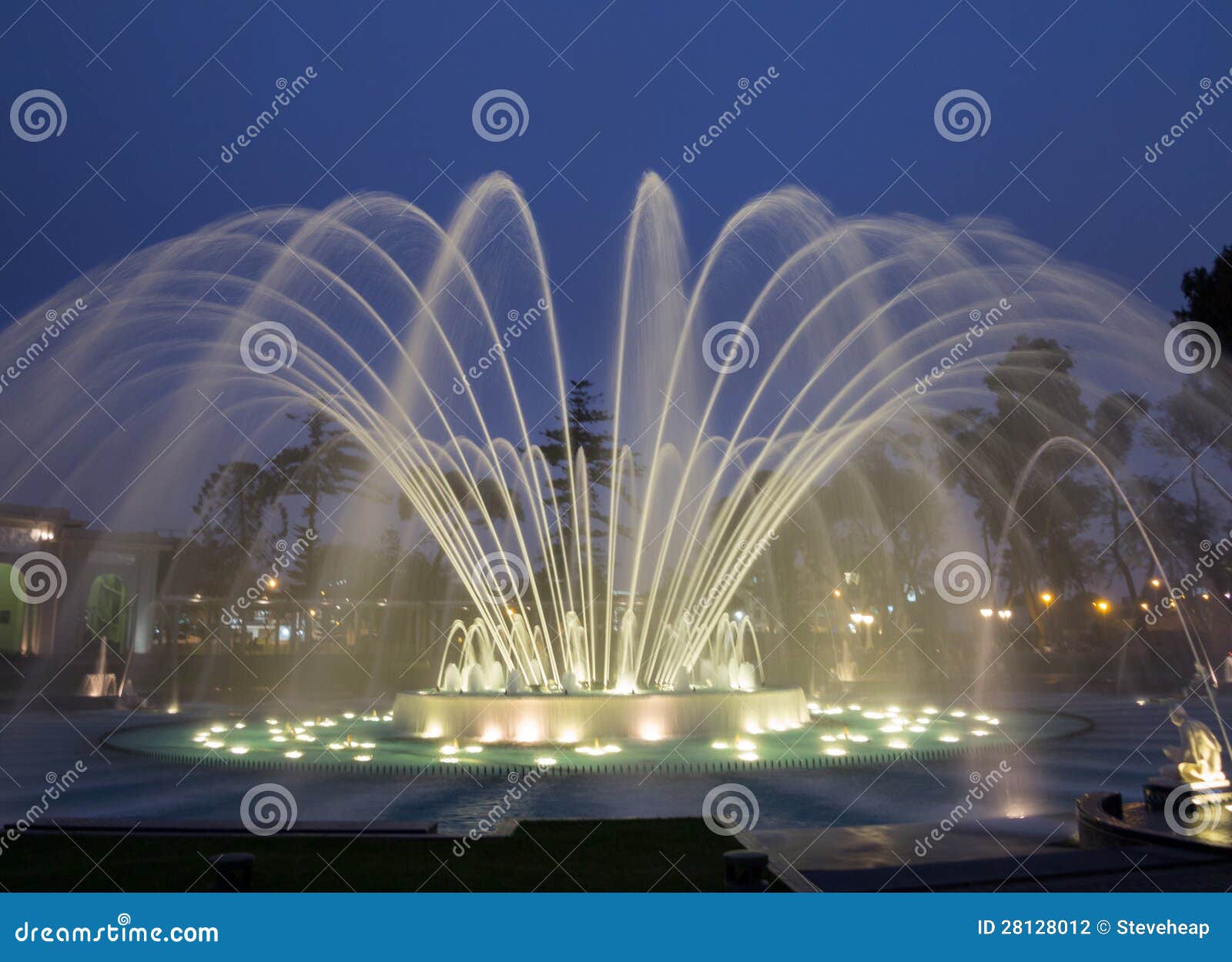 Magical Water Circuit in Reserve Park Lima Peru Stock Photo - Image of ...