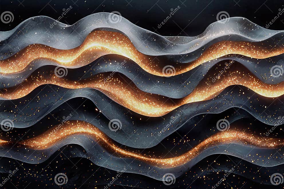 Magical Waves of Shimmering Light and Dark Textures Create a ...