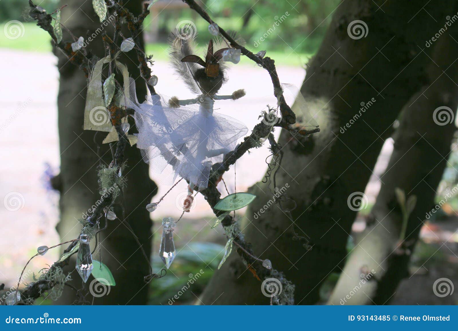 Magical Winged Faerie in Crystals Stock Image - Image of whimsical ...