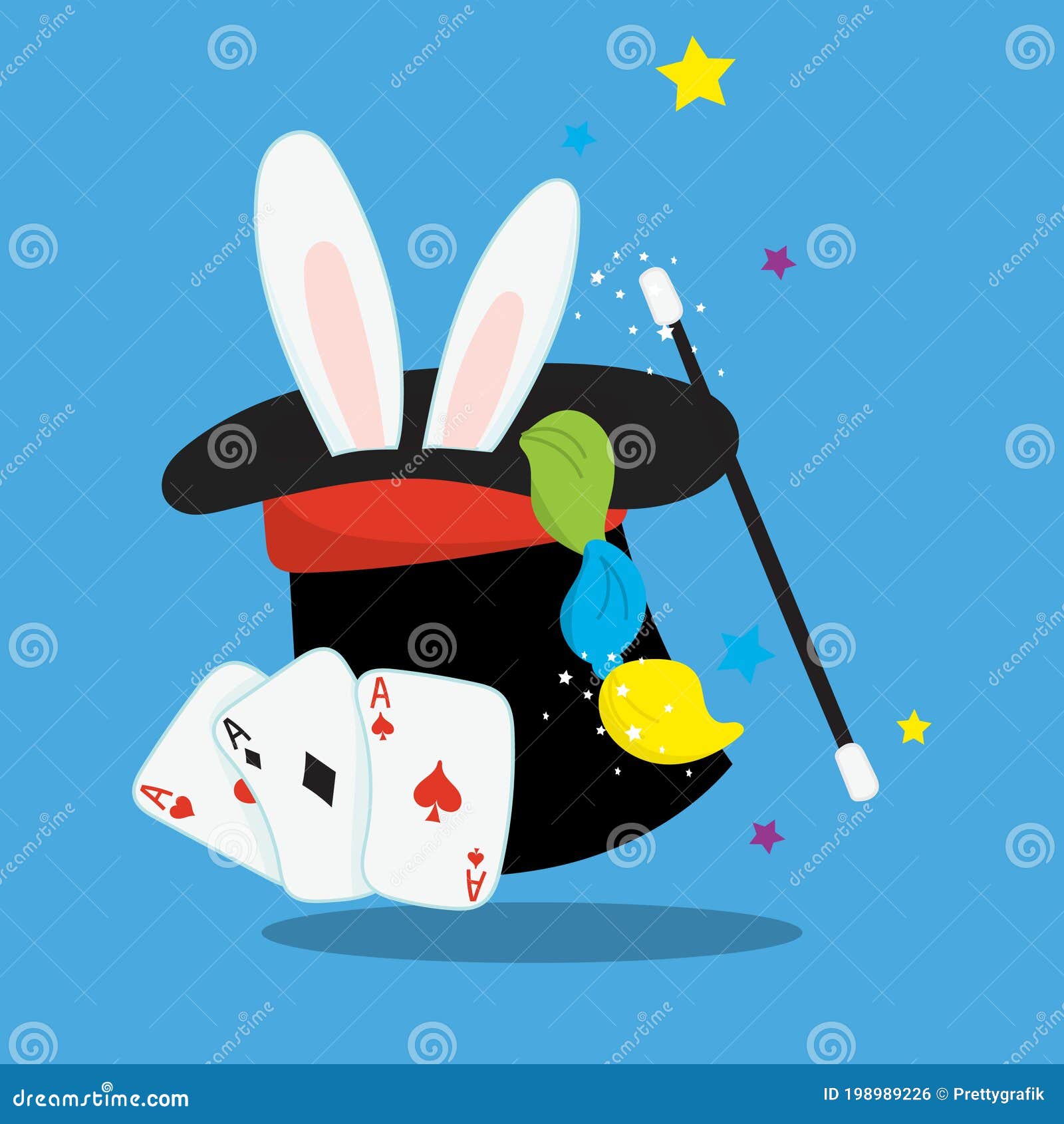 Magican Boys Rabbit in Hat 15 Stock Vector - Illustration of vector ...