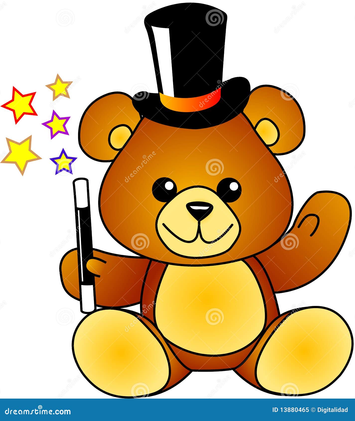 Magician bear stock vector. Illustration of funny, furry - 13880465
