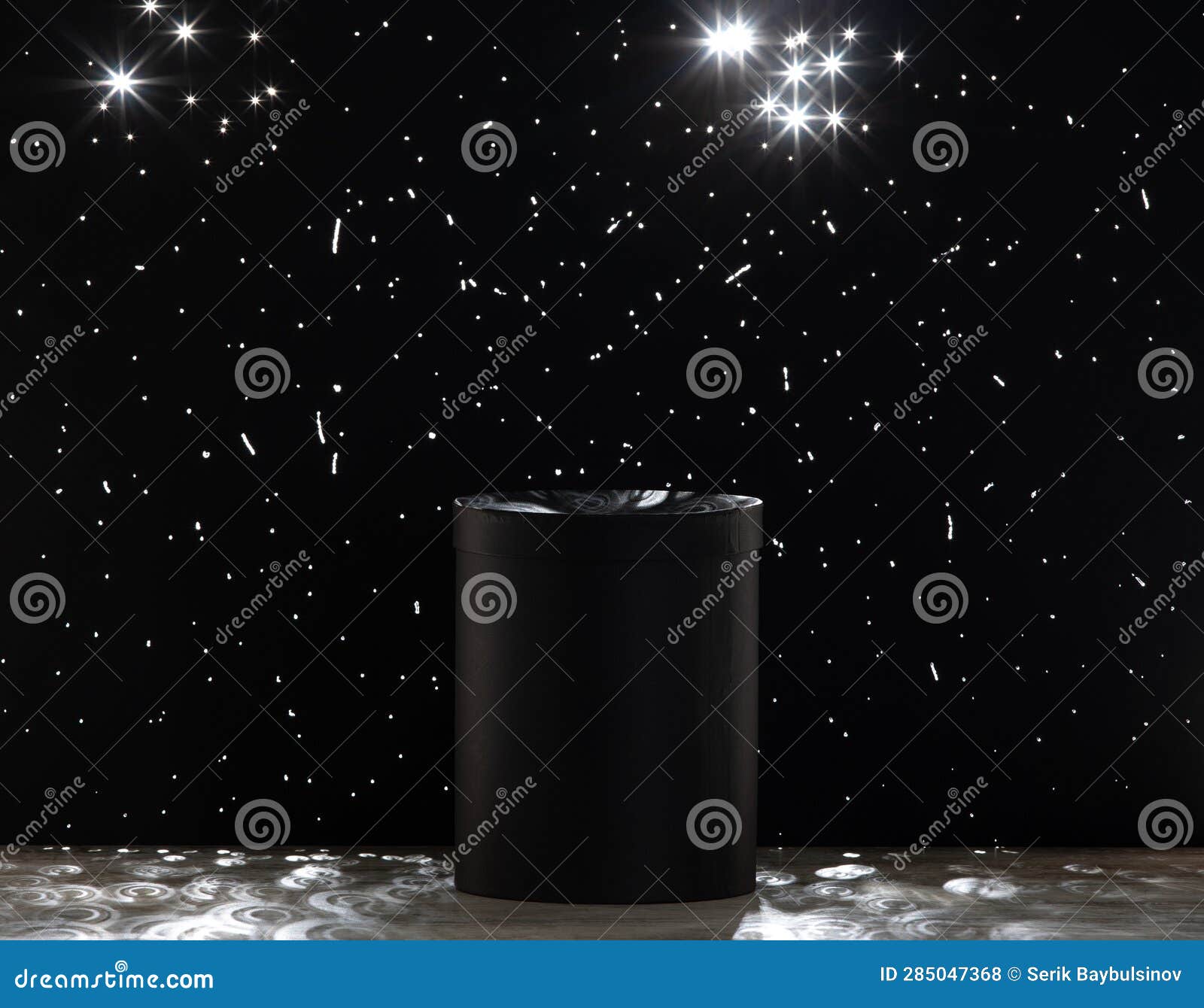 Magician box on black stock photo. Image of decoration - 285047368