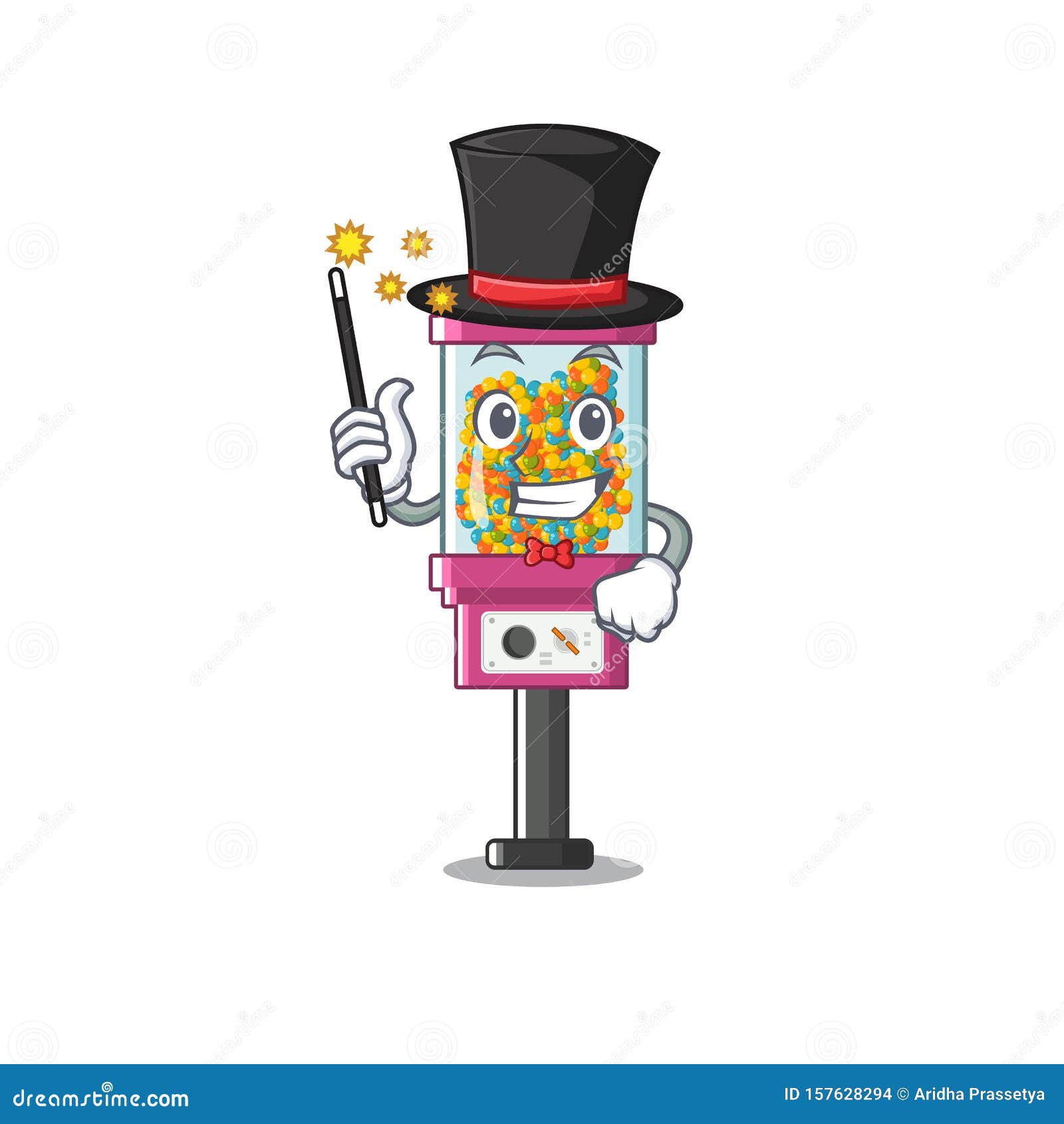 Magician Candy Vending Machine on the Cartoon Stock Vector ...