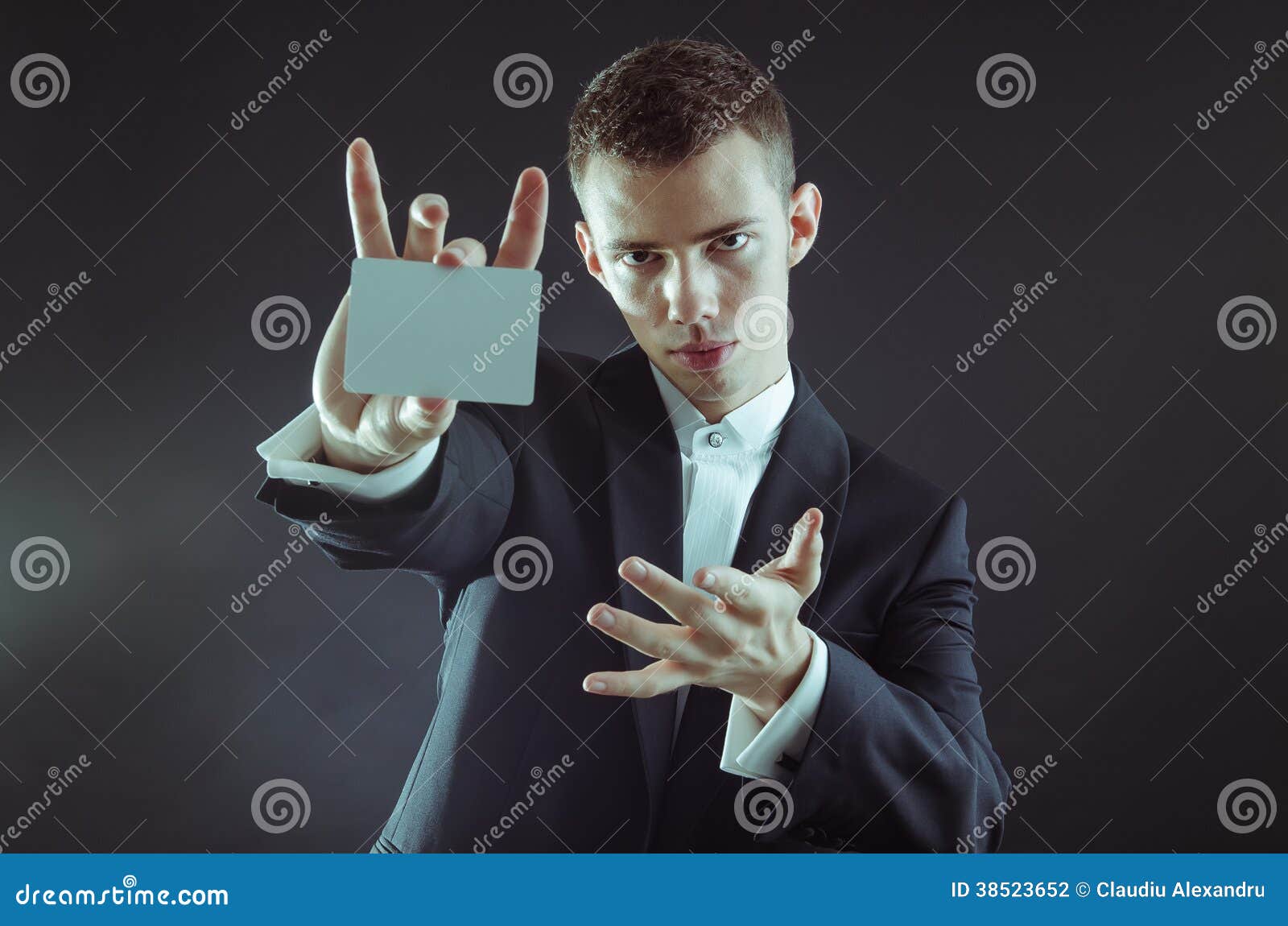 Magician with cards stock photo. Image of adult, magician - 38523652