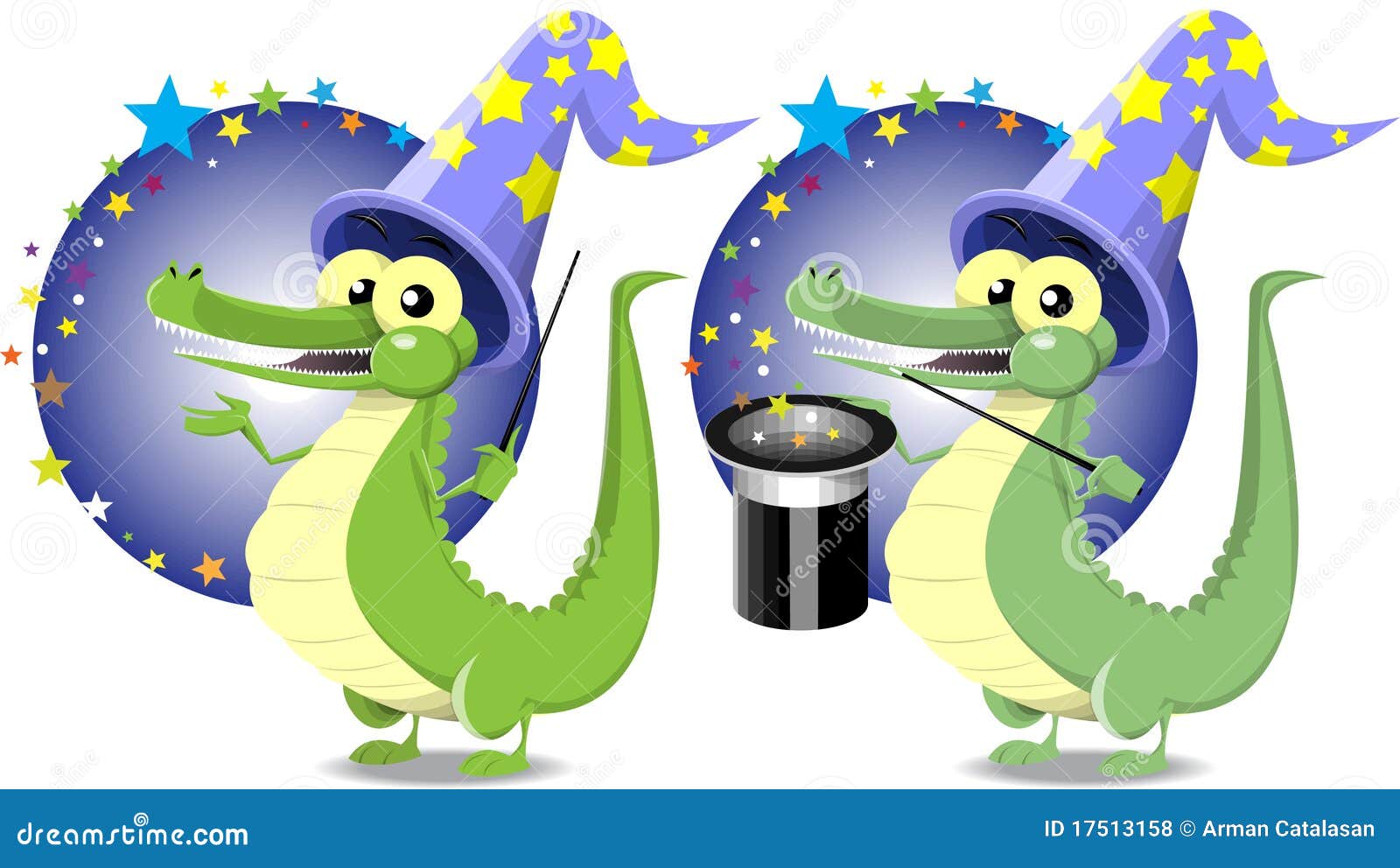Magician crocodile stock vector. Illustration of magician - 17513158