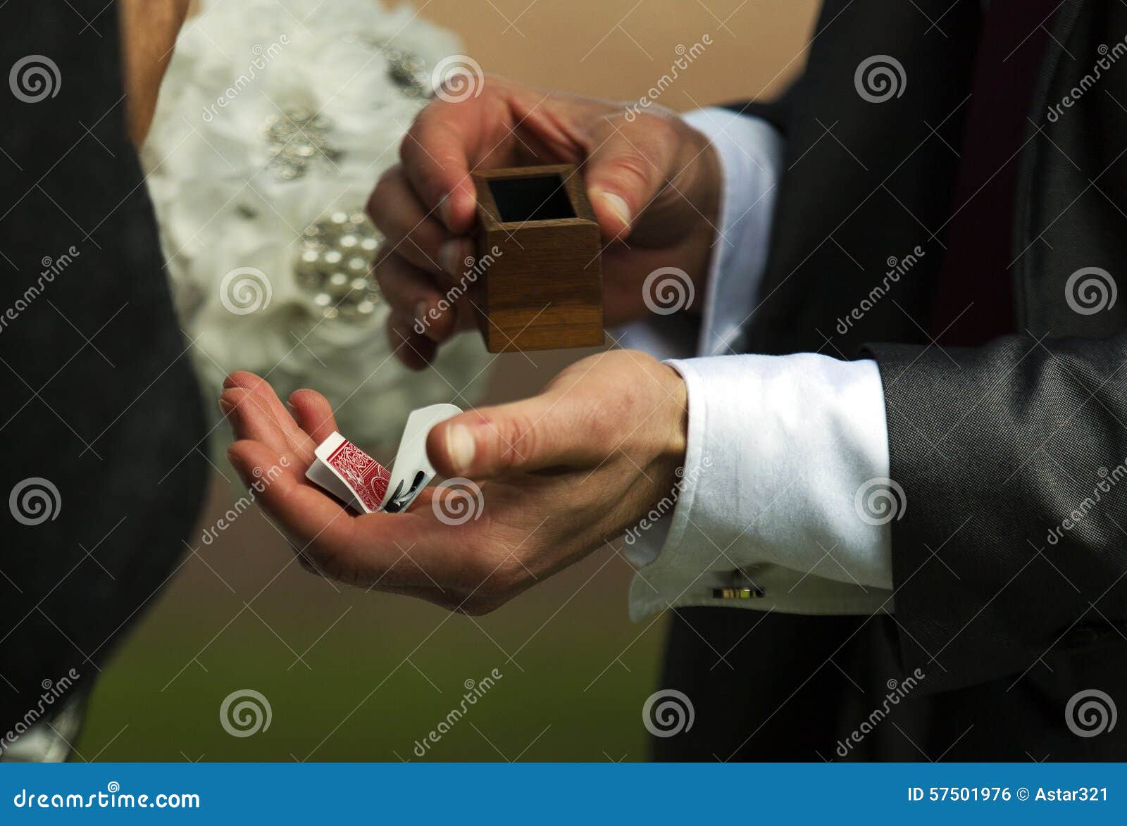 Magician crumpled card stock photo. Image of concept - 57501976