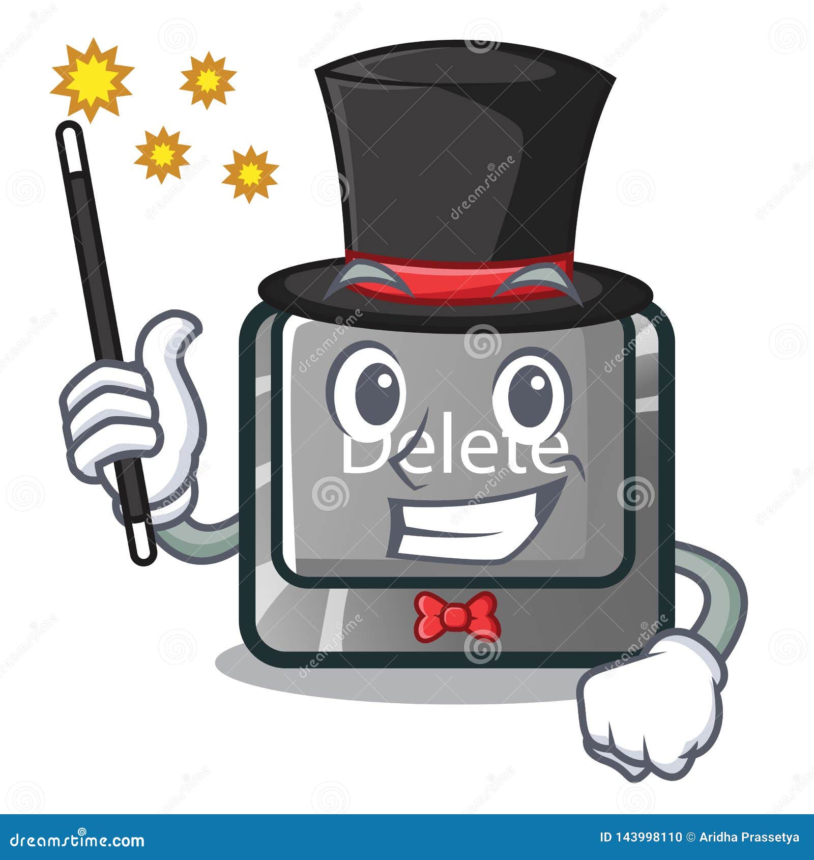 Magician Delete Button Toys in Shape Cartoon Stock Vector ...
