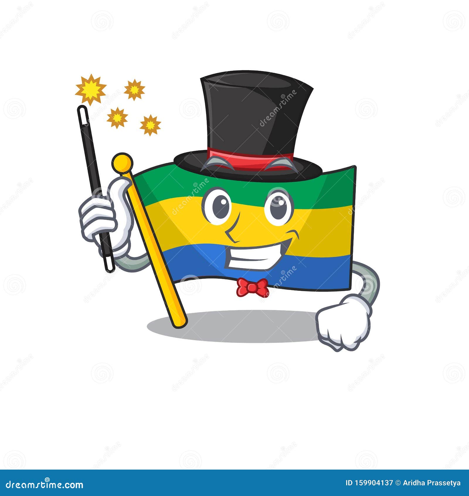 Magician Flag Gabon Stored in Drawer Character Stock Vector ... Magician Flag Gabon Stored in Drawer Character Stock Vector ...