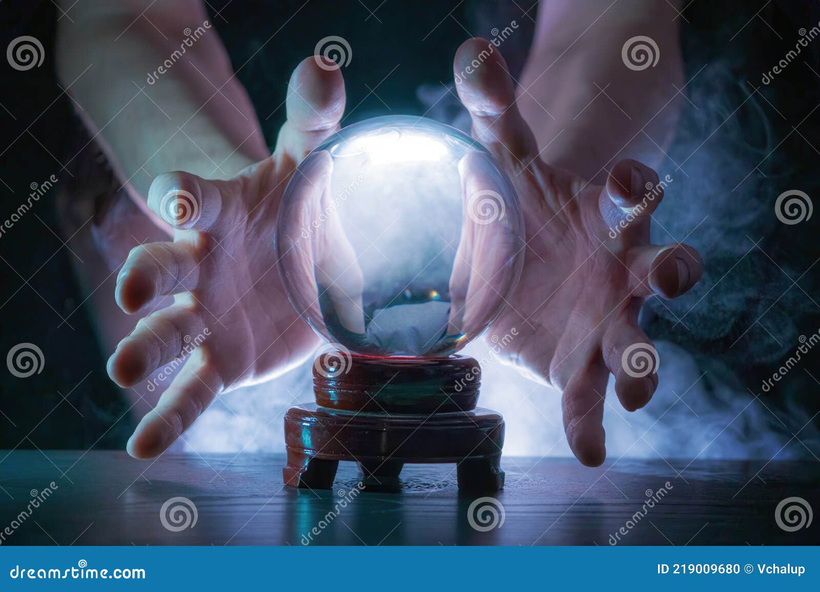 Magician or Fortune Teller is Predicting Future with Crystal Sphere ...