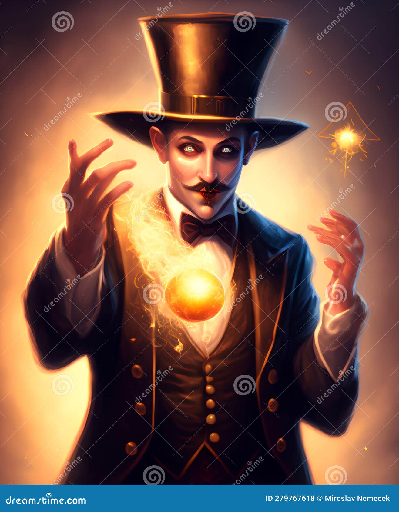 Magician, Generative AI Illustration Stock Illustration - Illustration ...
