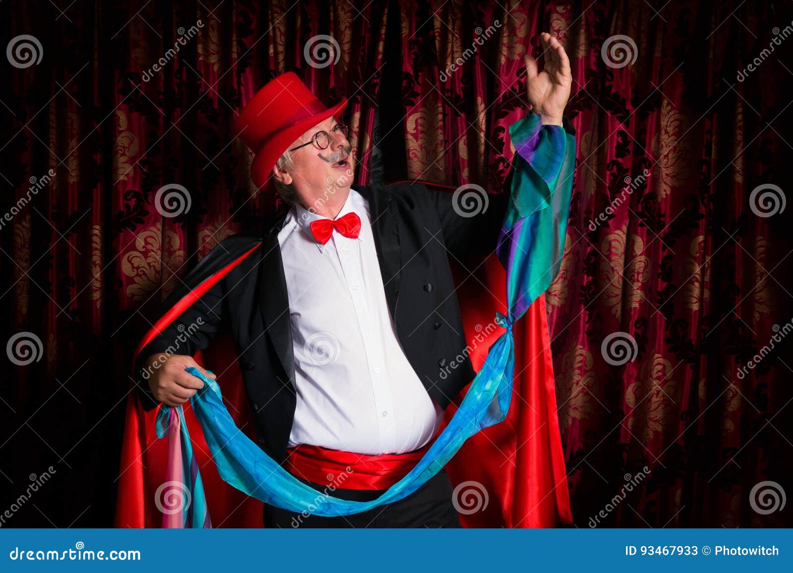 Magician with Handkerchief Trick Stock Image - Image of event, hanky ...