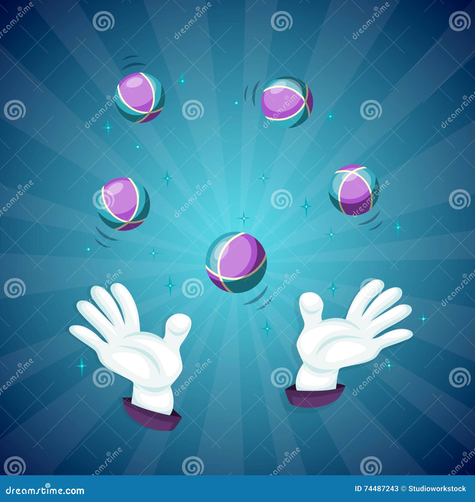 Magician Hands Show Magic Trick Stock Vector - Illustration of design ...