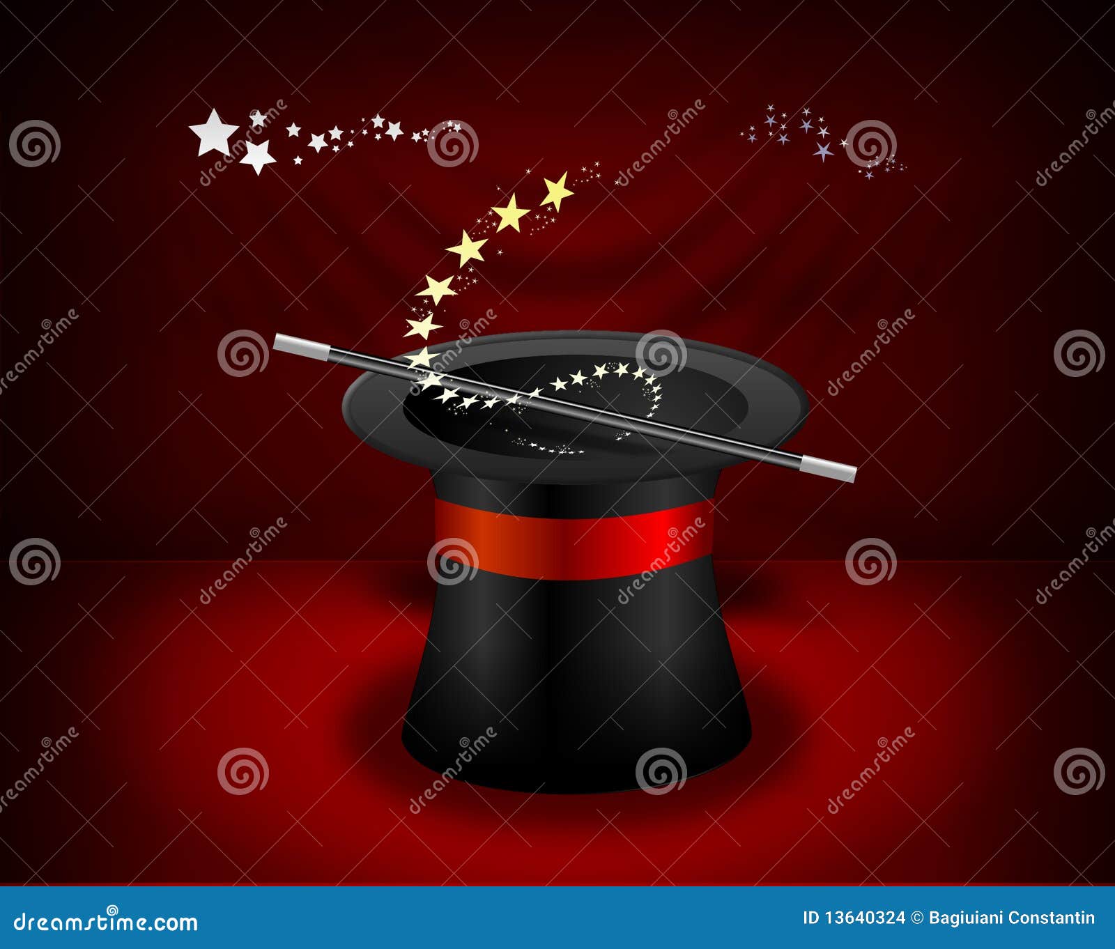 Magician Hat stock illustration. Illustration of disappear - 13640324