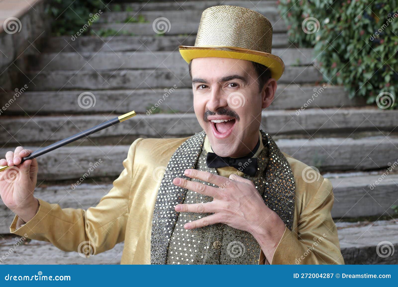 A Magician and His Magic Wand Stock Image - Image of entertainer ...