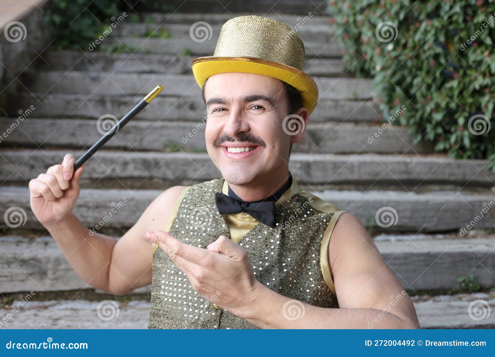 A Magician and His Magic Wand Stock Photo - Image of shinny, people ...