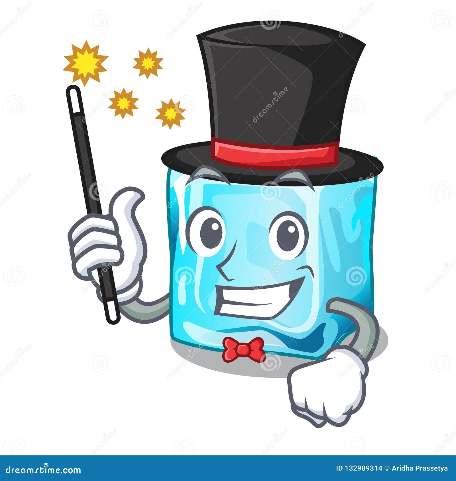 Magician Ice Cubes on the Cartoon Funny Stock Vector - Illustration of ...