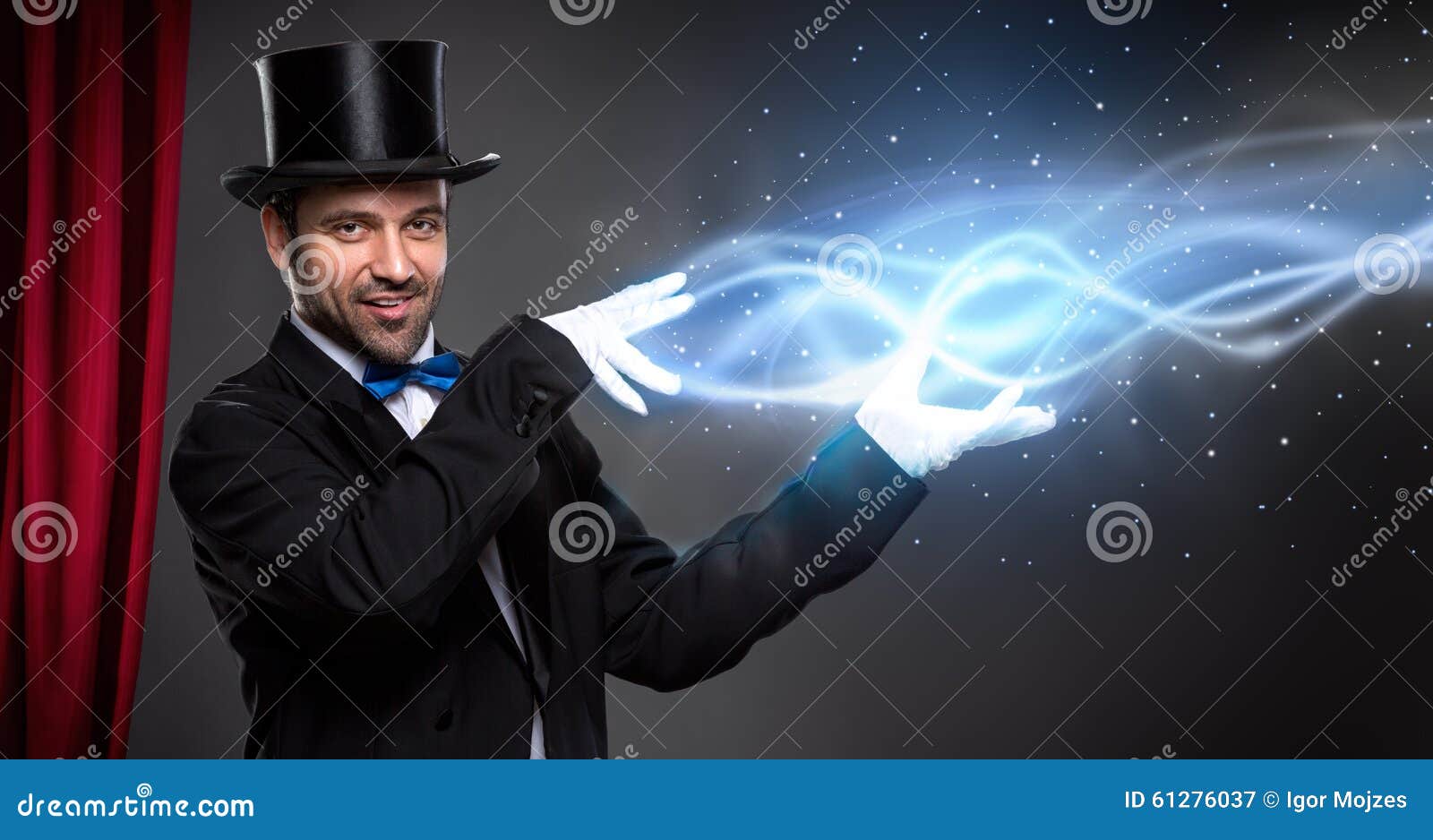 Magician from Leading His Show Stock Image - Image of light ...