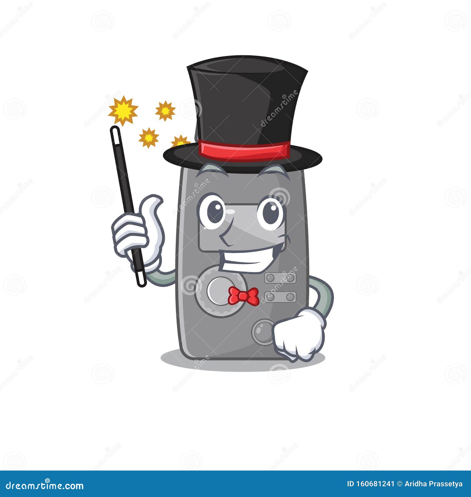 Magician Light Meter with in the Character Stock Vector - Illustration ...