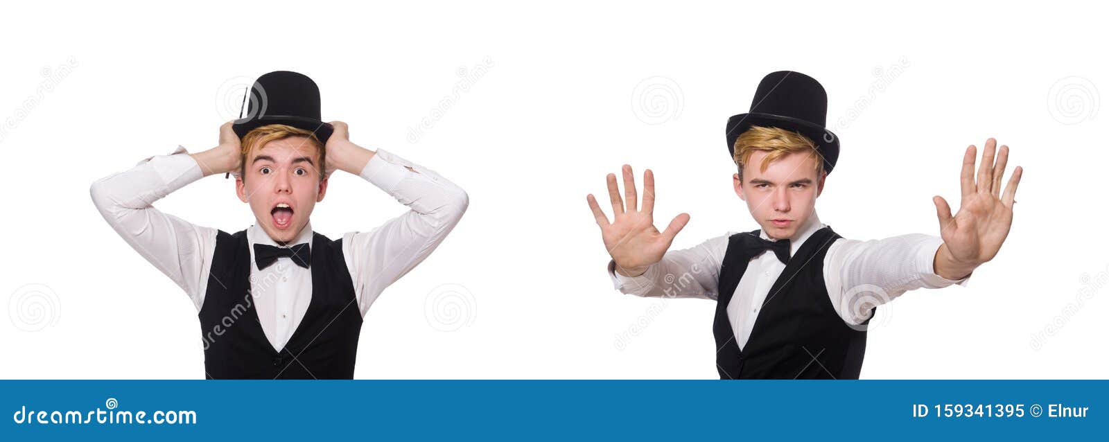 Magician with Magic Stick Isolated on White Stock Image - Image of ...
