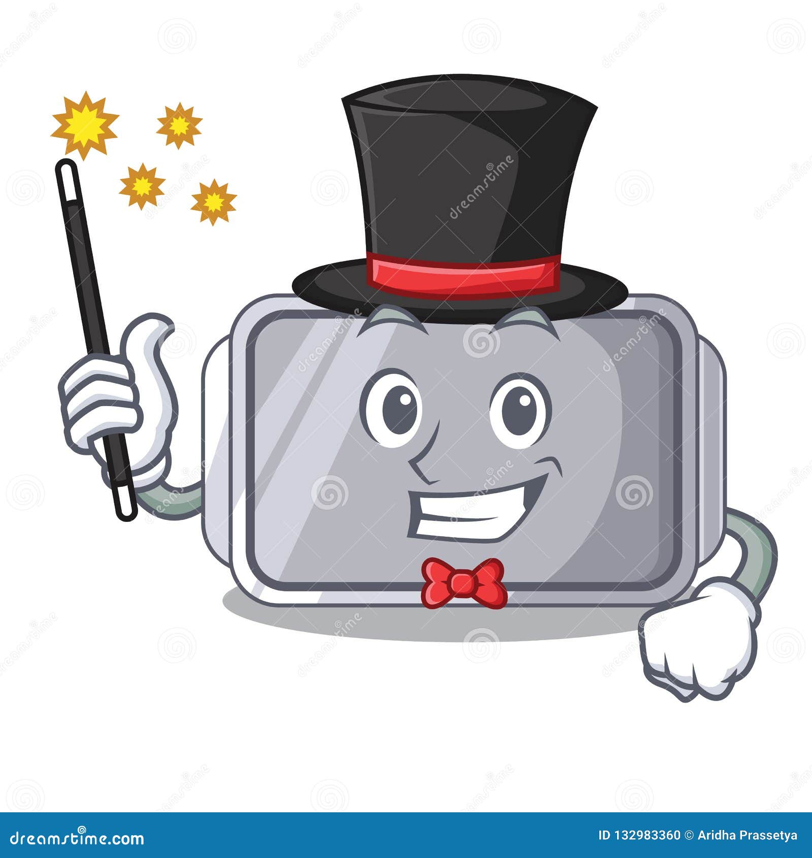 Magician Narrow Baking Tray with Layer Cartoon Stock Vector ...