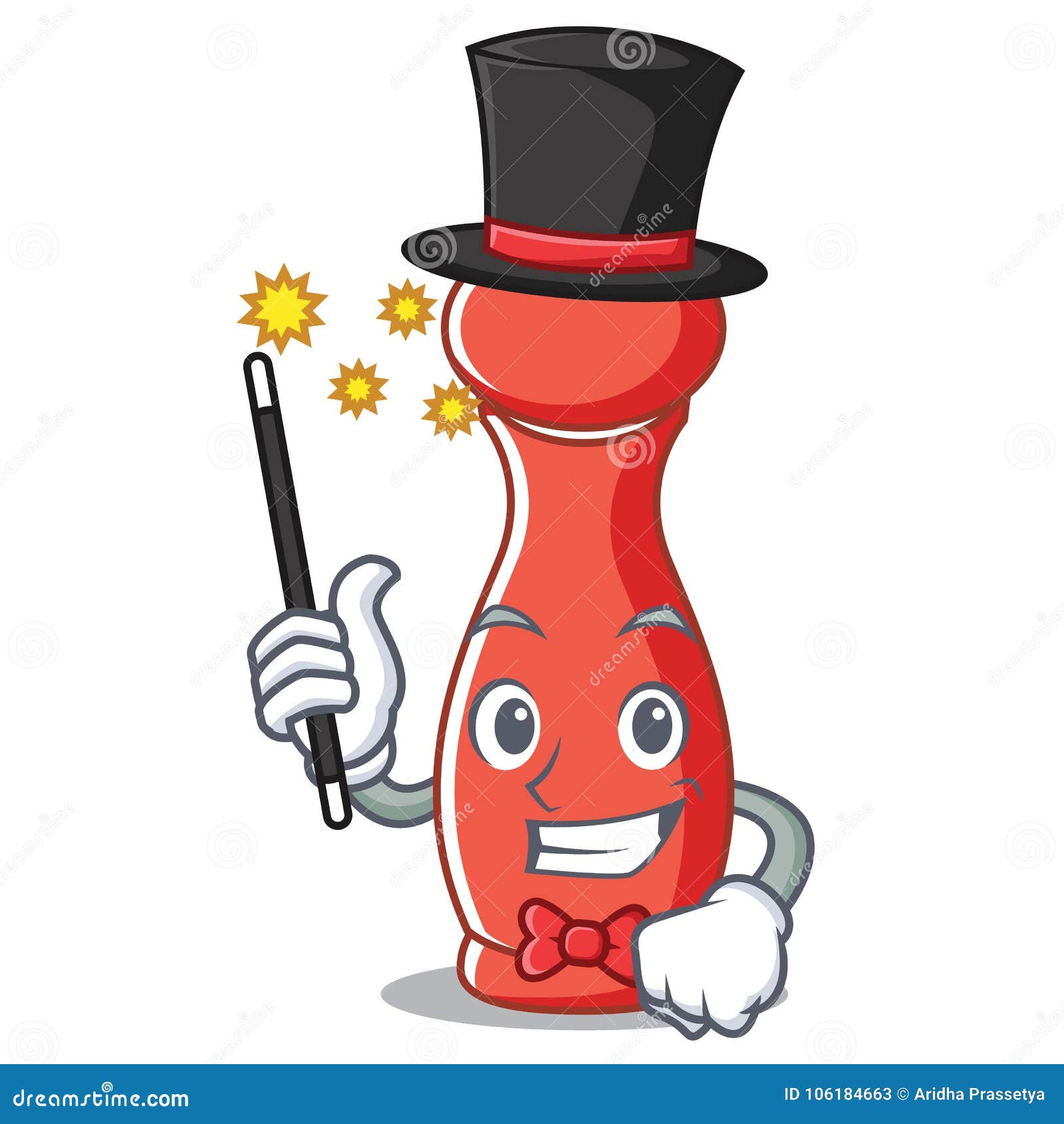 Magician Pepper Mill Character Cartoon Stock Vector - Illustration of ...