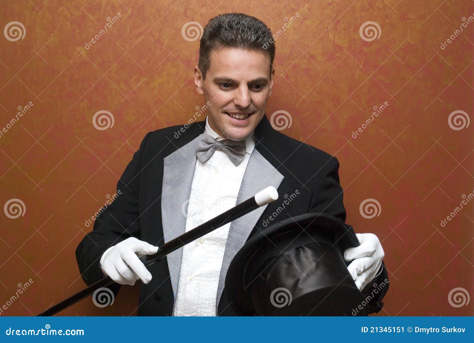 Magician Performing with Wand Stock Image - Image of arts, magic: 21345151