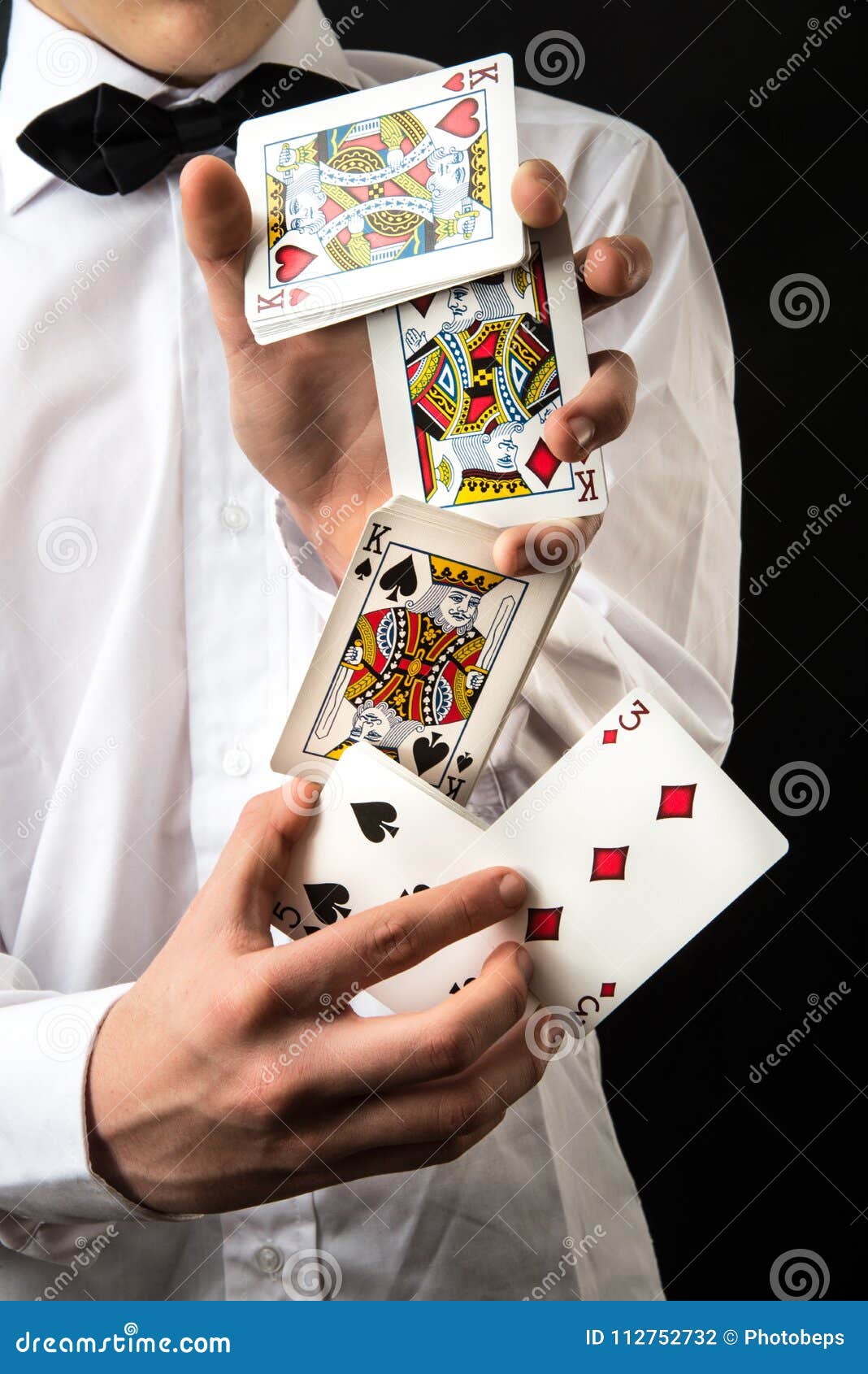 Magician with Playing Cards Stock Photo - Image of magic, show: 112752732