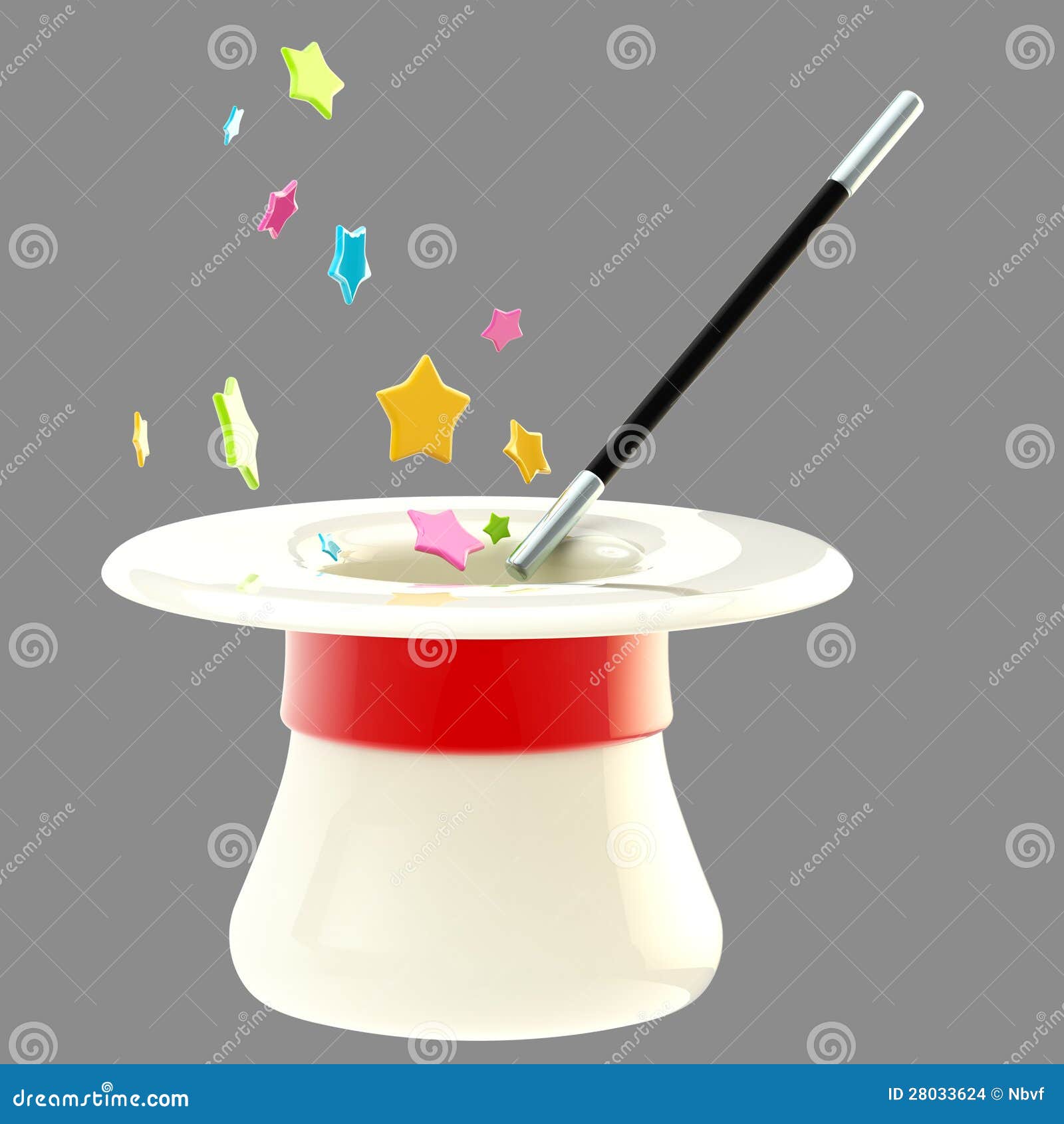 Magician S Hat with a Magic Wand Inside Stock Illustration ...