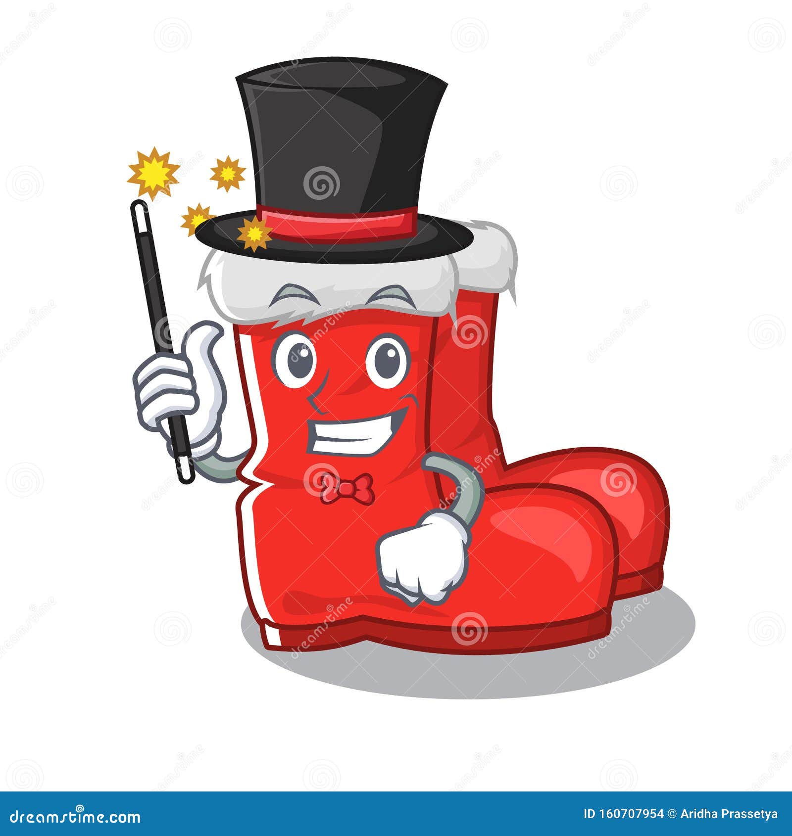 Magician Santa Boots with the Cartoon Shape Stock Vector - Illustration ...