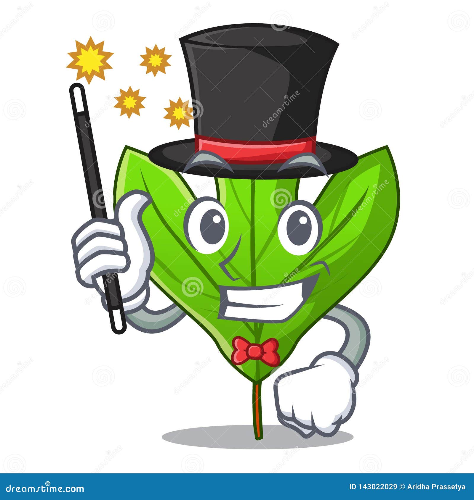 Magician Sassafras Leaf in the Shape Cartoon Stock Vector ...