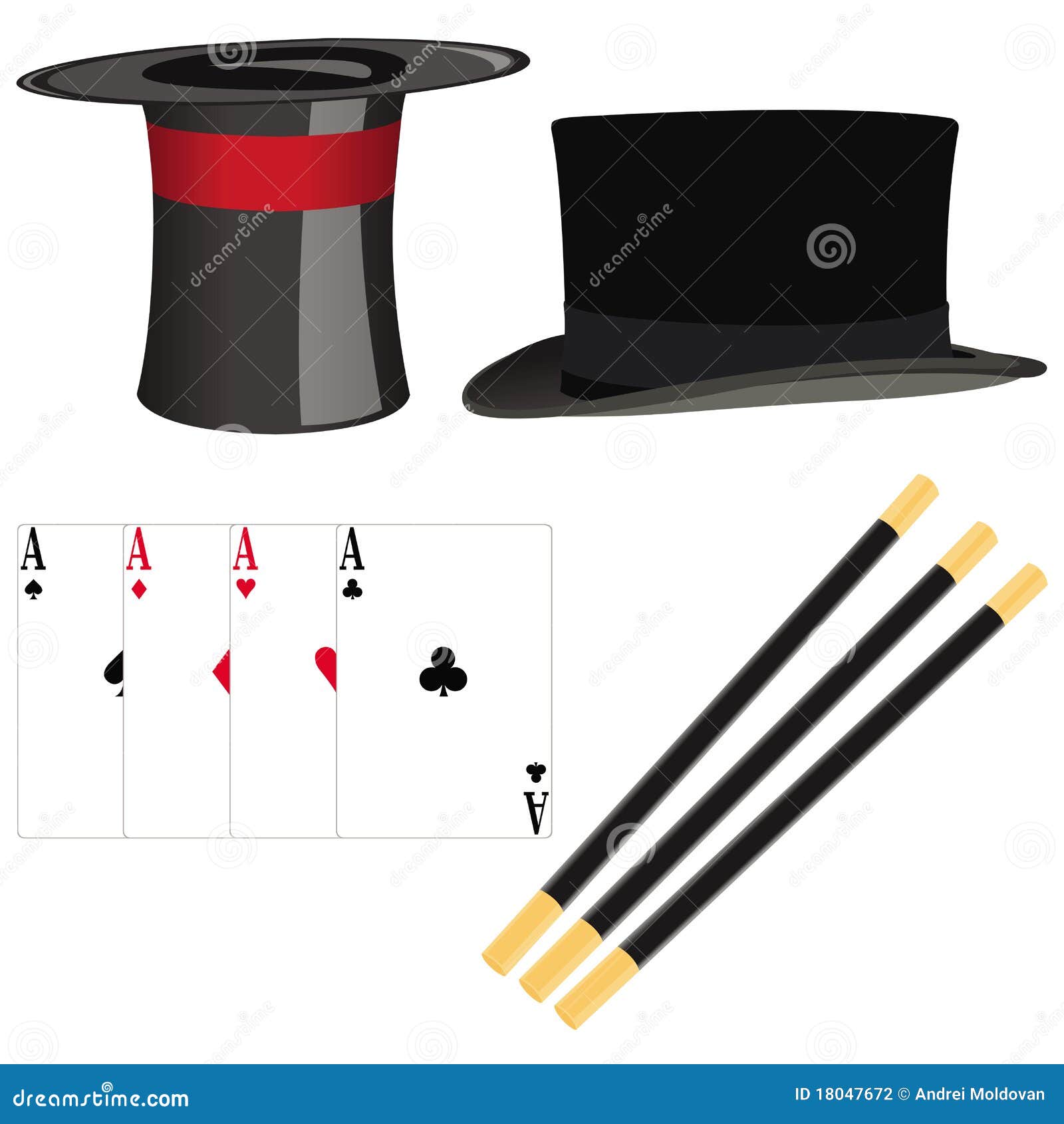 Magician Set Of Accessories Picture. Image: 18047672