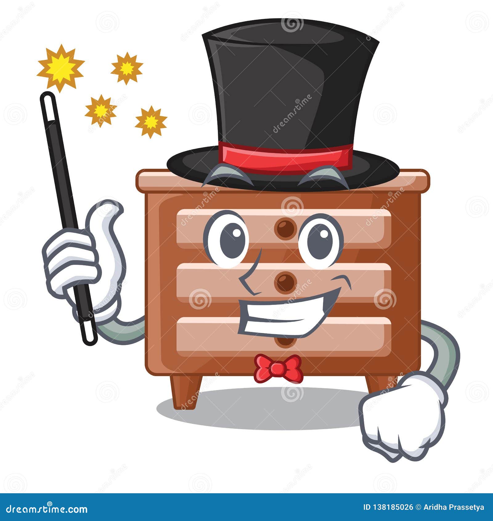 Magician Table Banner Horizontal, Cartoon Style Vector Illustration ...