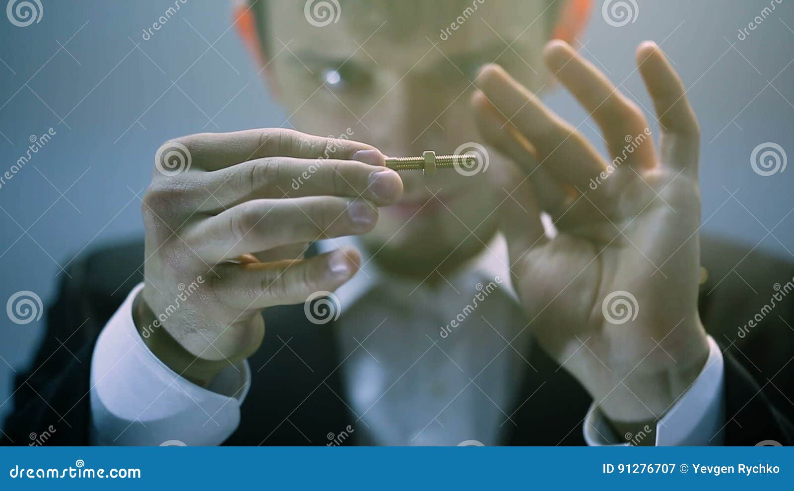 Magician Showing a Magic Trick with Bolt Stock Video - Video of black ...