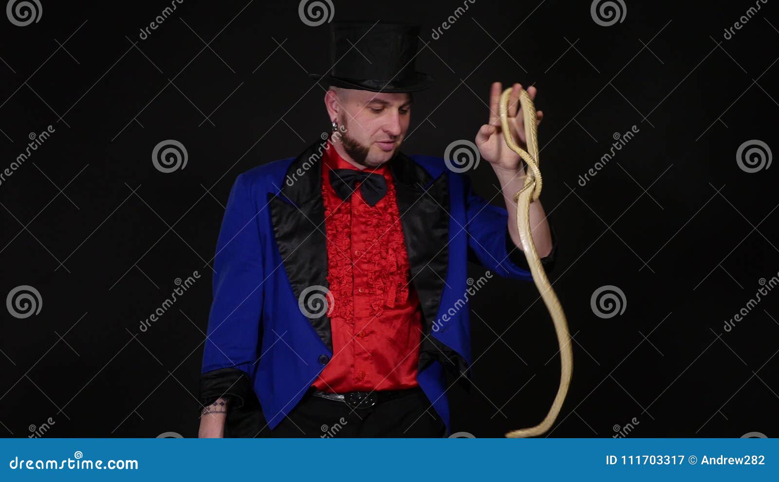 The Magician Shows a Trick with a Snake Stock Video - Video of farm ...