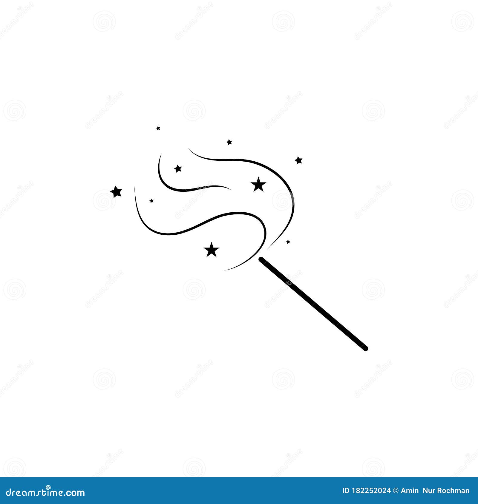 Magician Stick Wizard Icon Logo Vector Stock Vector - Illustration of ...