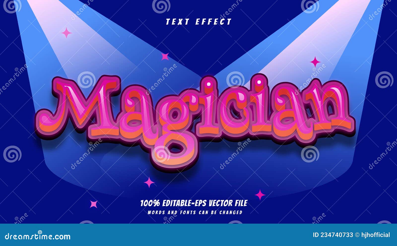 Magician Text Effect Design Vector Stock Vector - Illustration of ...