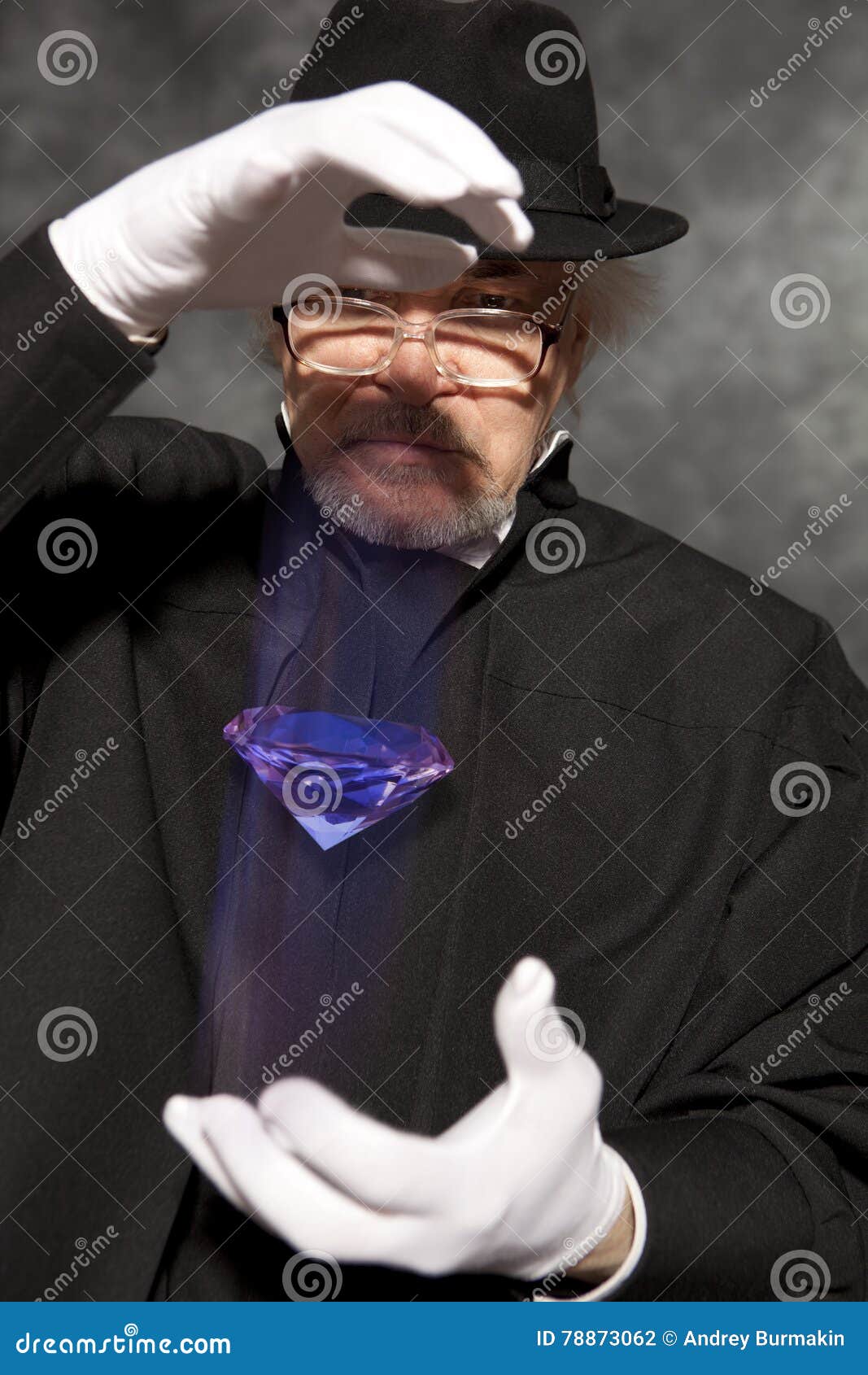 Magician in Top Hat Showing Trick. Magic, Performance, Circus Stock ...