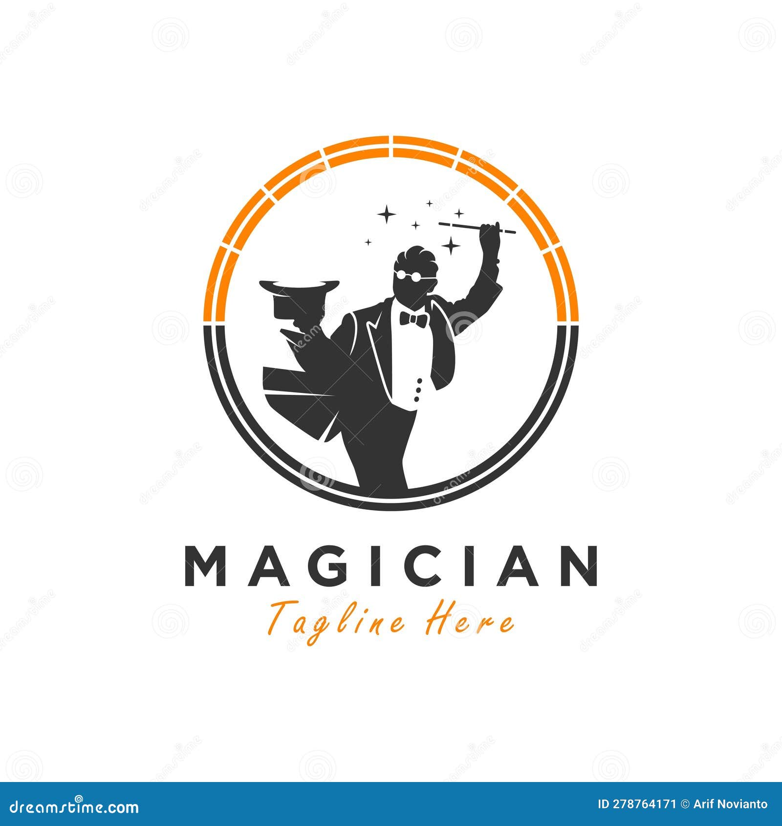 Magician Vector Illusionist Show Magic Man Illusion Or Magical ...