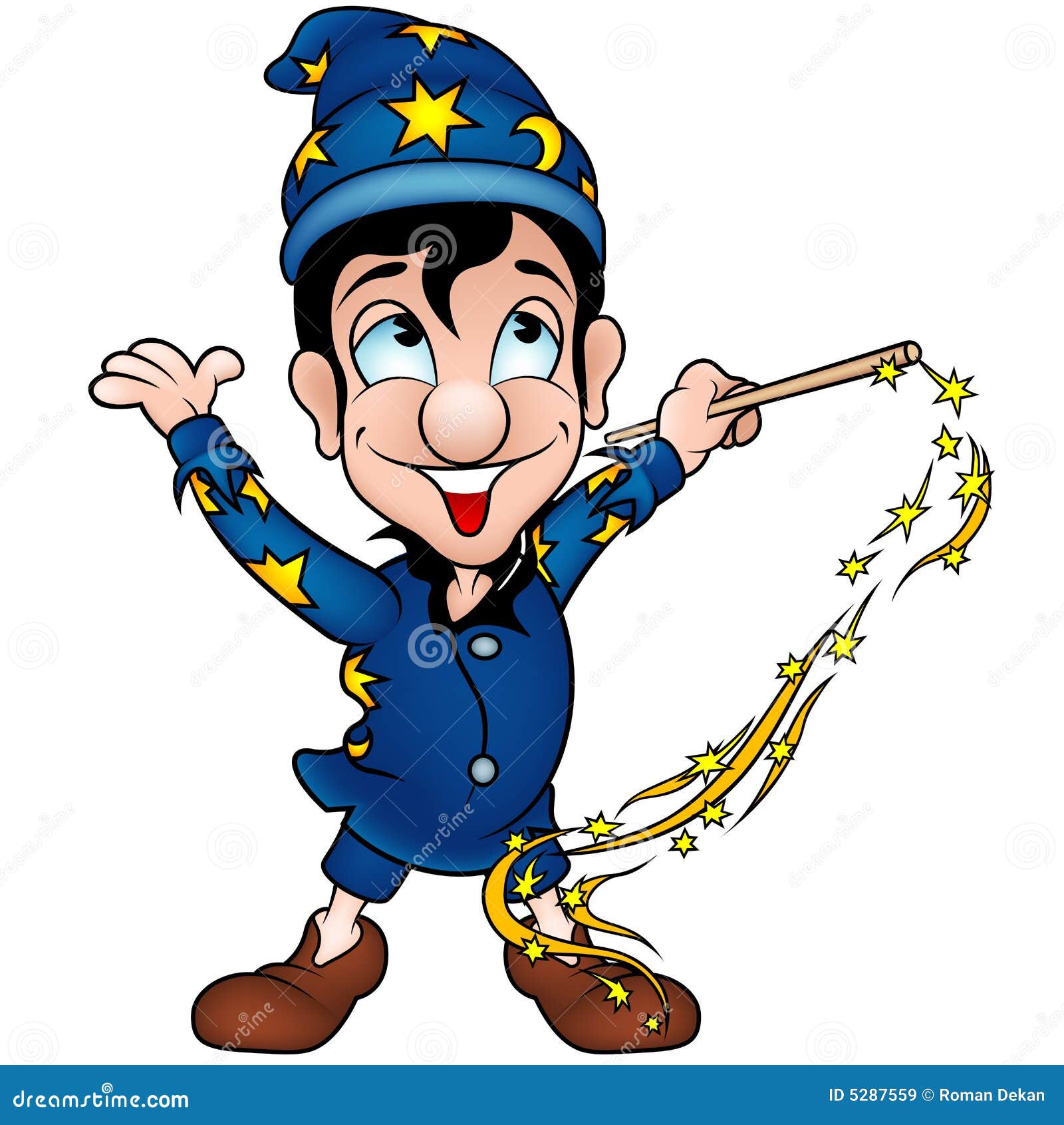 Magicien illustration de vecteur. Illustration du dessin - 5287559