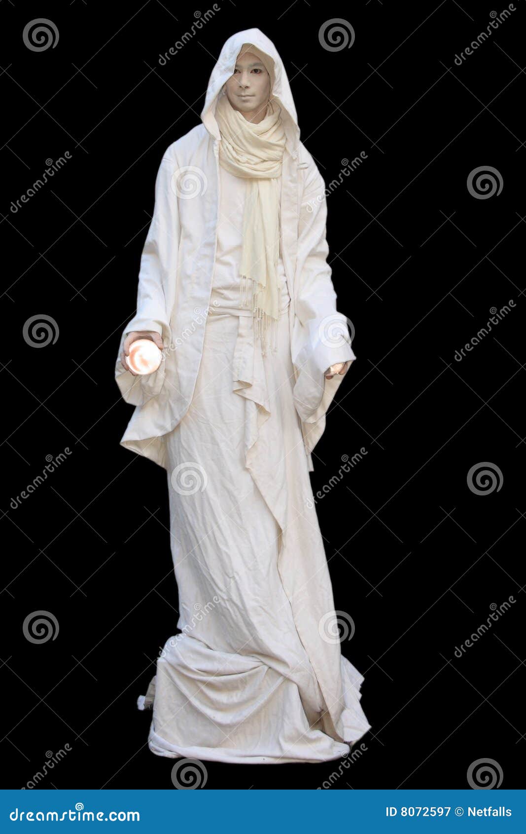 Magicien blanc image stock. Image du homme, sorcier, chapeau - 8072597