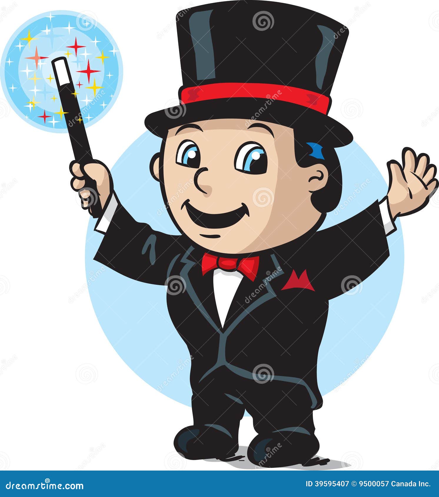 Magicien mignon illustration de vecteur. Illustration du parler - 39595407
