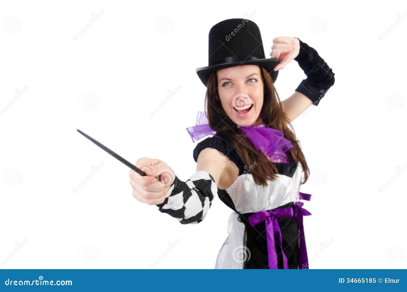 Magicienne de femme image stock. Image du verticale, magicien - 34665185