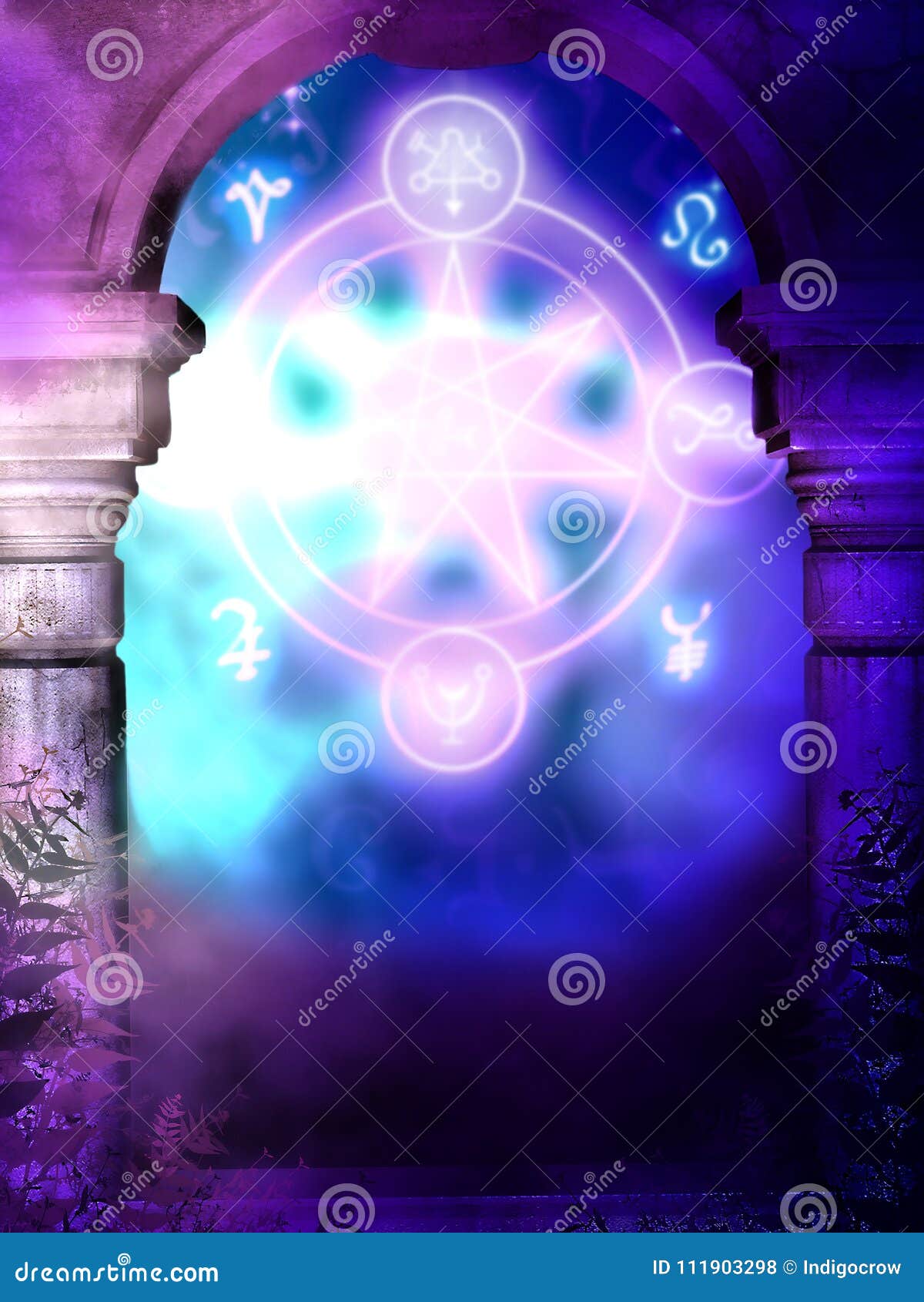 Magickal Night Background Royalty-Free Stock Image | CartoonDealer.com ...