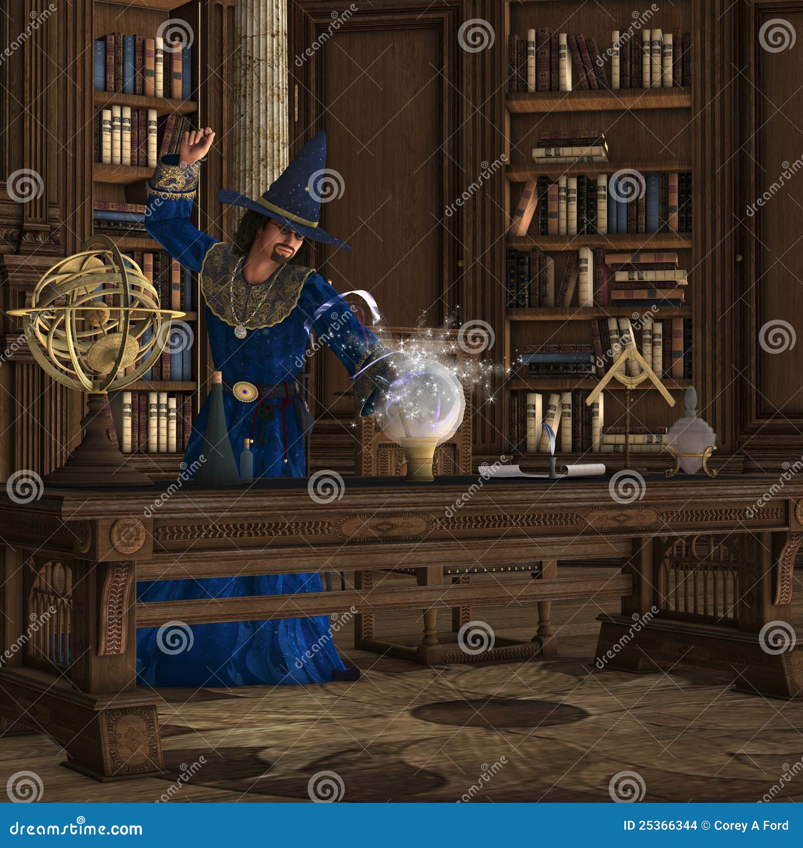 Magier 01 stock abbildung. Illustration von person, schamane - 25366344