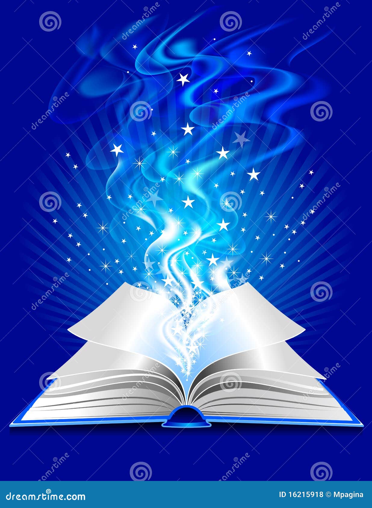 Magisch boek vector illustratie. Illustration of gloeien - 16215918