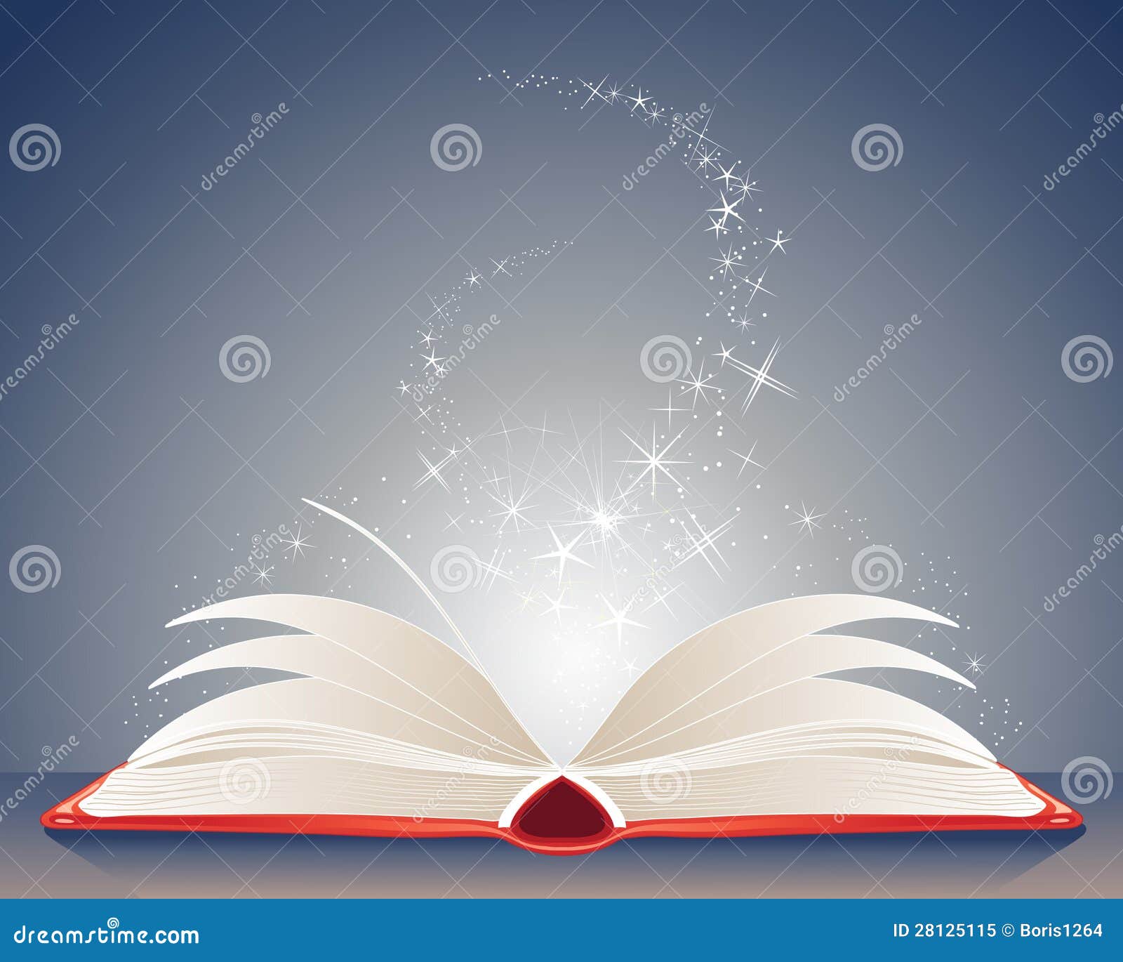 Magisch boek vector illustratie. Illustration of document - 28125115