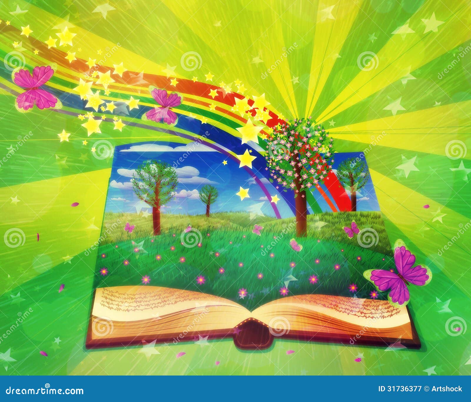 Magisch boek stock illustratie. Illustration of magisch - 31736377