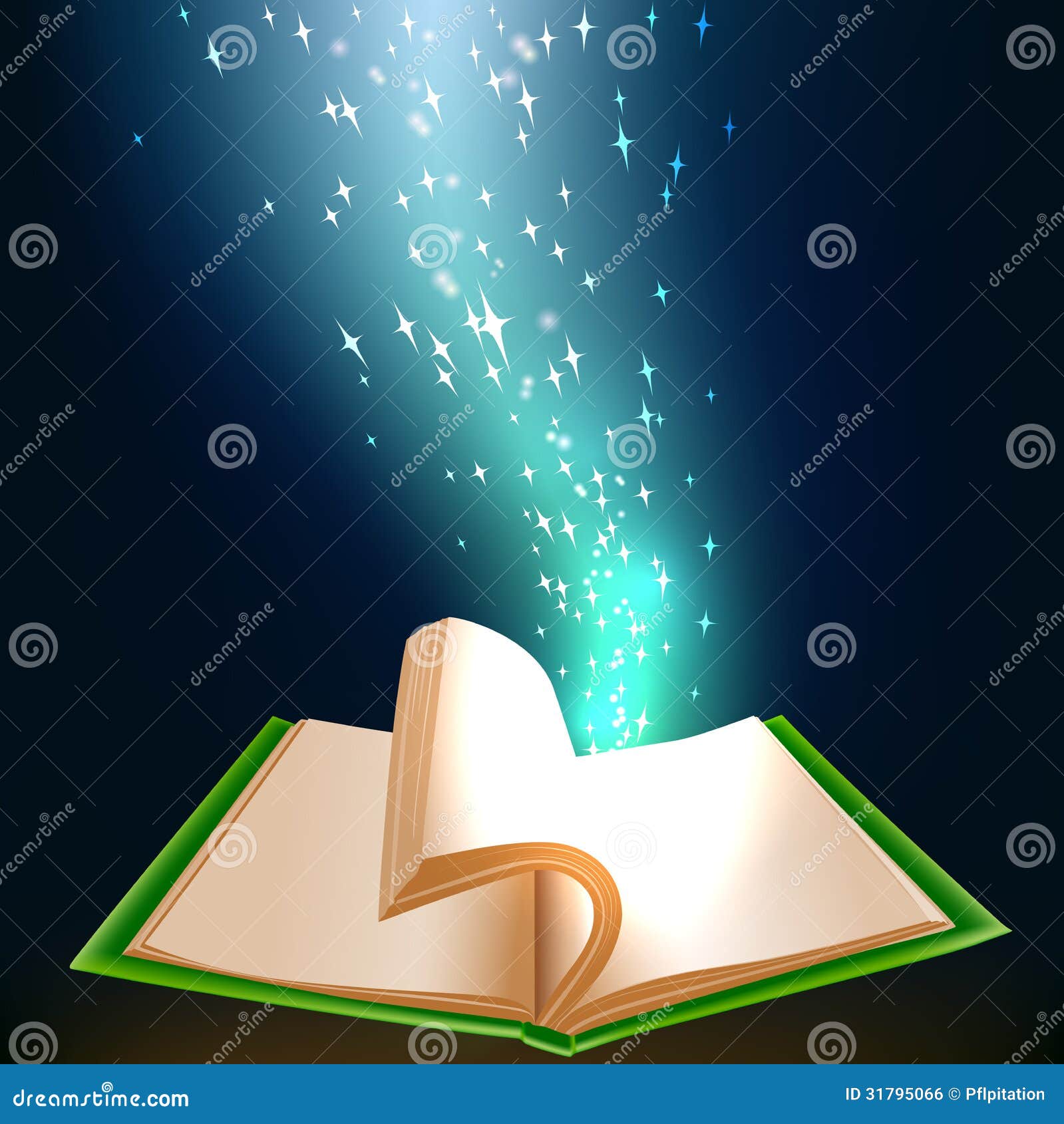 Magisch boek vector illustratie. Illustration of droom - 31795066