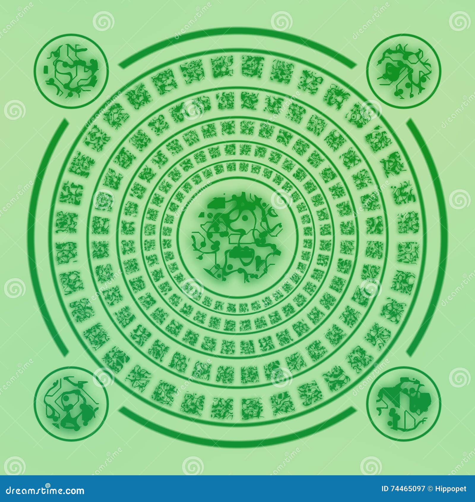 Magischer Runenkreis stock abbildung. Illustration von vermögen - 74465097