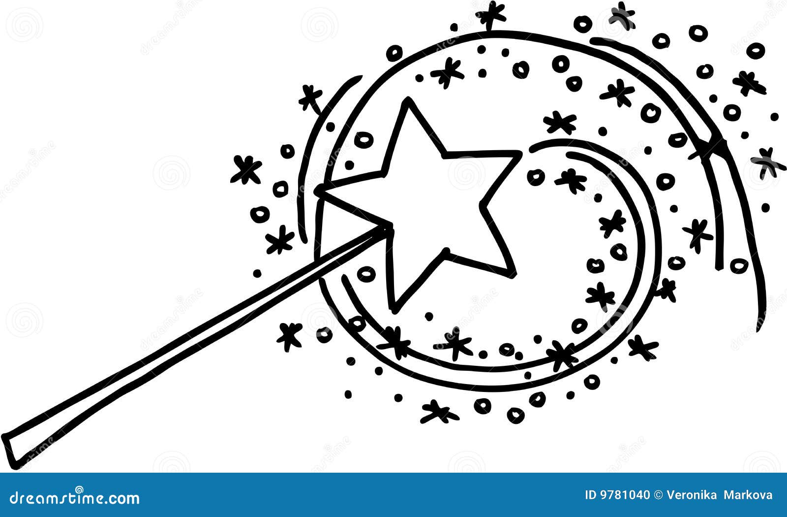 Magischer Stab vektor abbildung. Illustration von fabel - 9781040